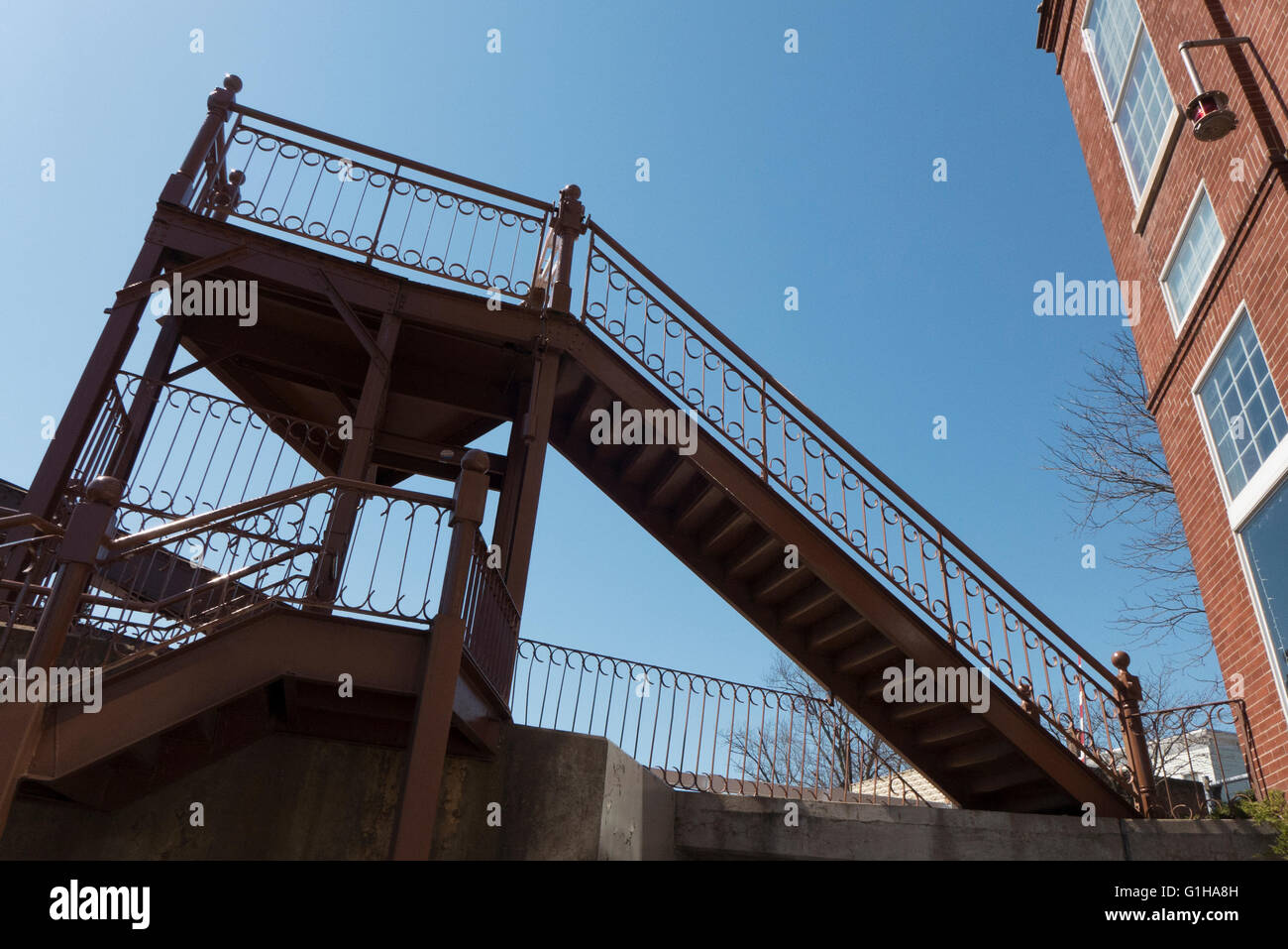 Fairport lift bridge details Stock Photo - Alamy