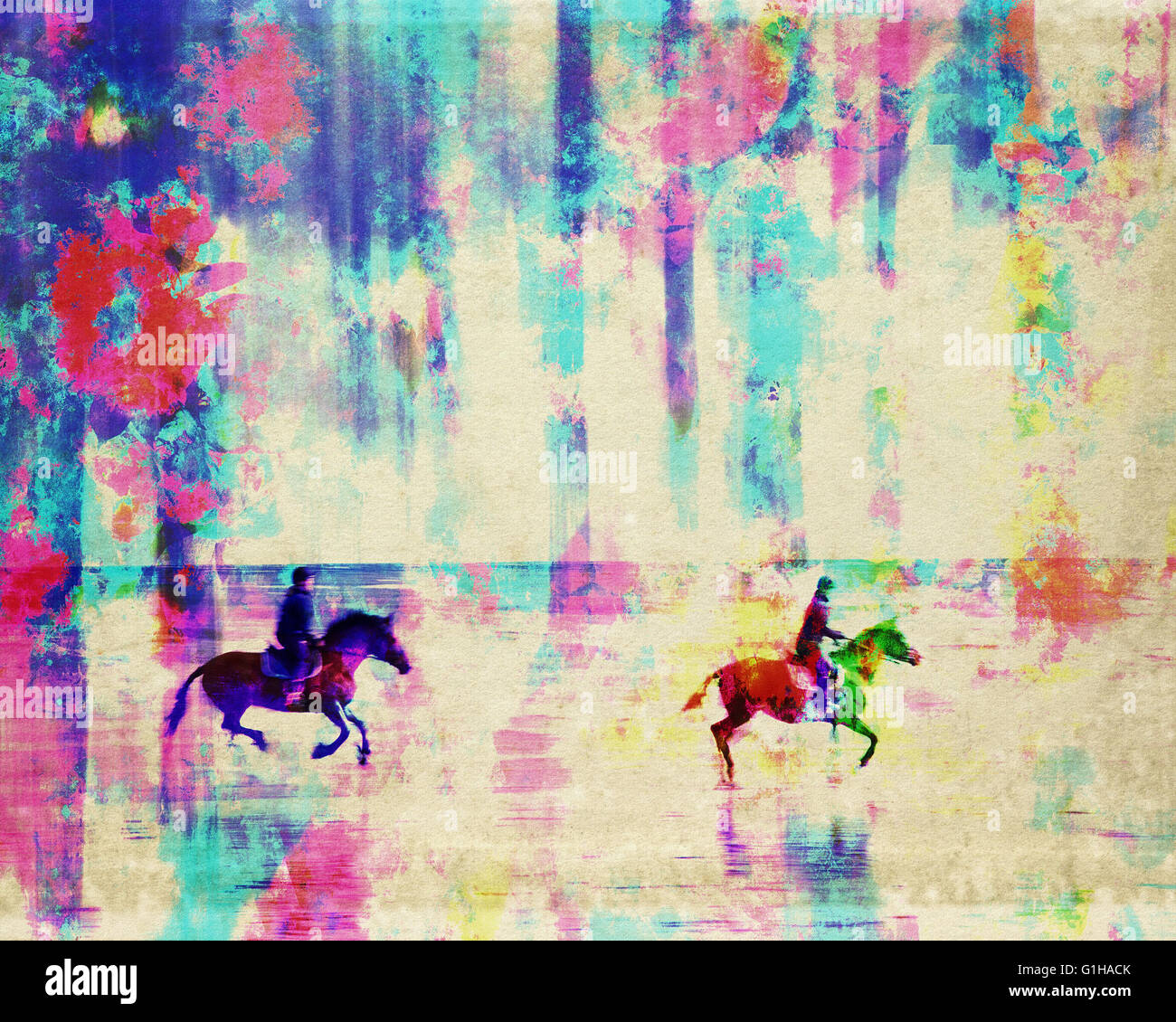 Abstract horse painting hi-res stock photography and images - Alamy