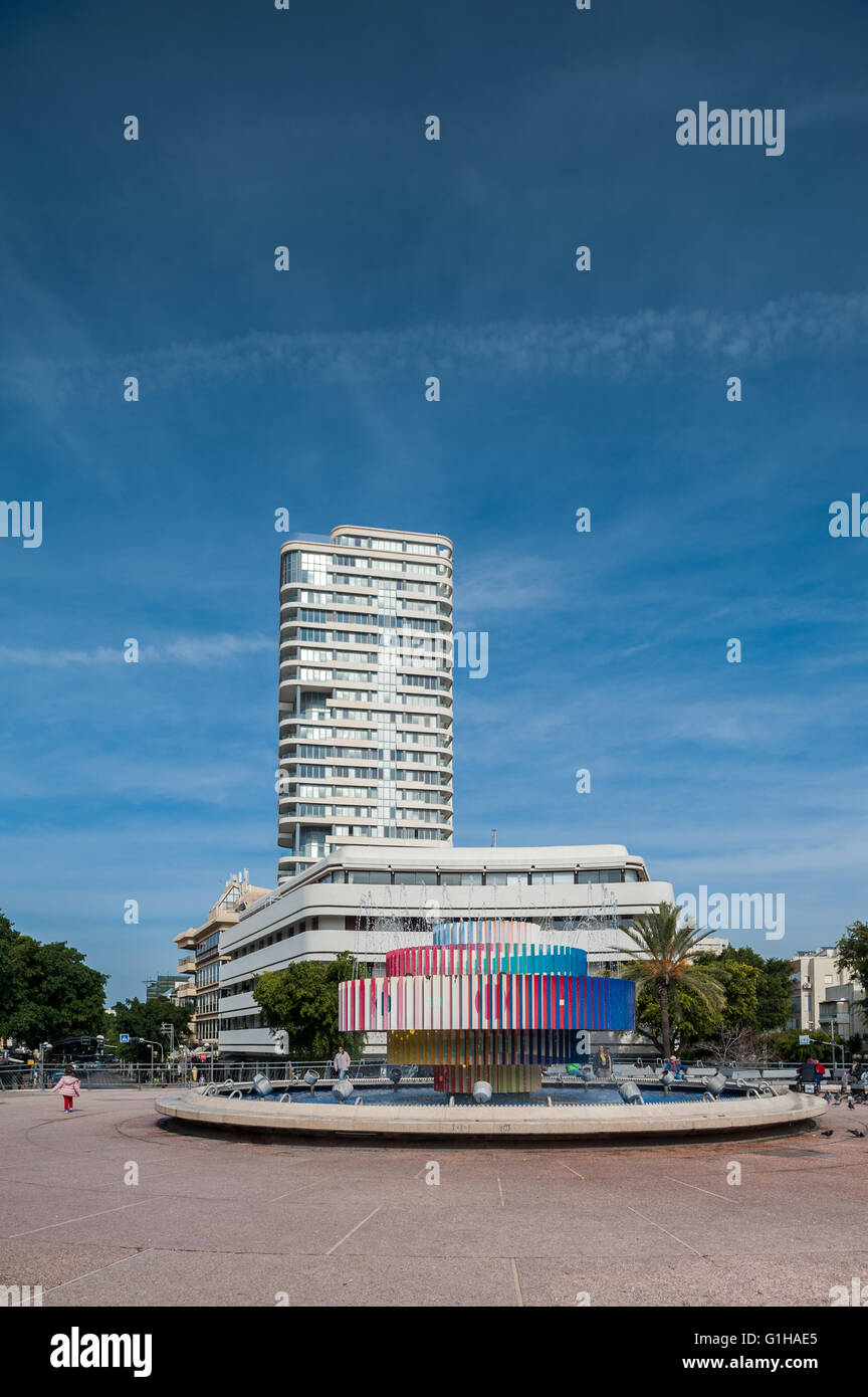 Israel, Tel Aviv - Dizengoff square fountain Stock Photo - Alamy