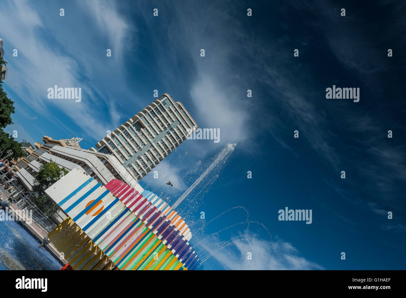 Israel, Tel Aviv - Dizengoff square fountain Stock Photo - Alamy