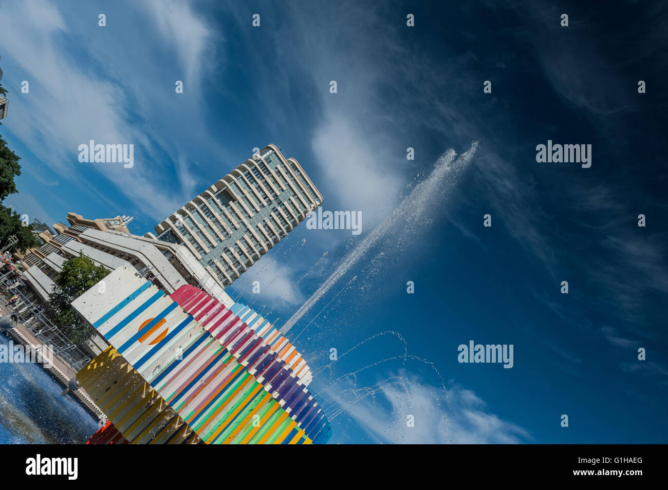 Israel, Tel Aviv - Dizengoff square fountain Stock Photo - Alamy