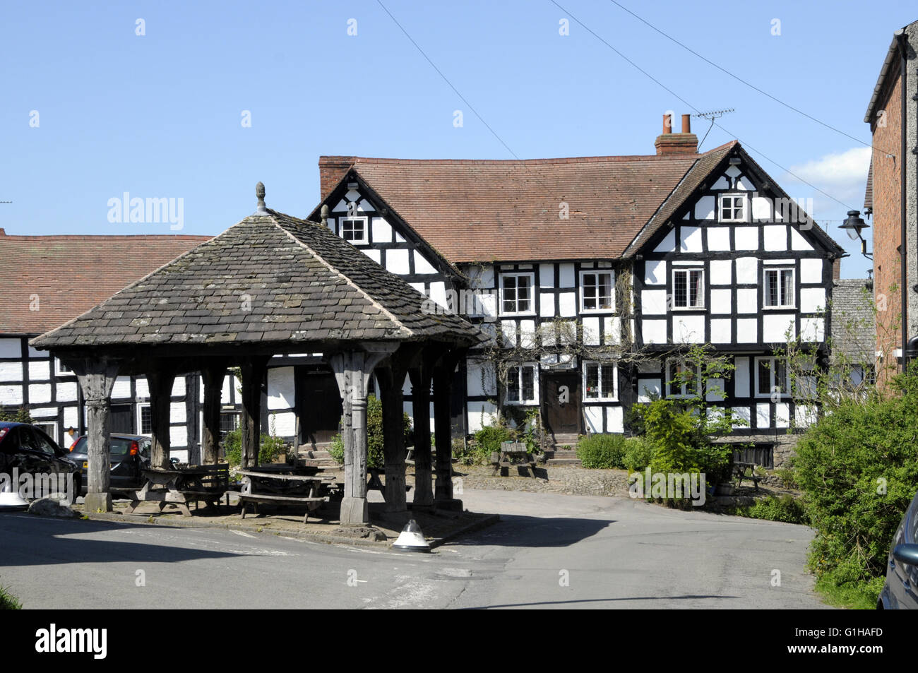 The Market Hall in Pembridge, Herefordshire Stock Photo - Alamy
