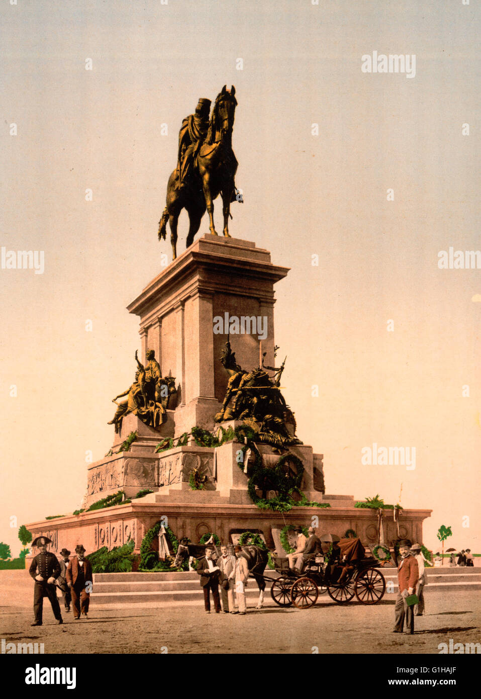 Garibaldi's Monument, Rome, Italy, circa 1900 Stock Photo - Alamy