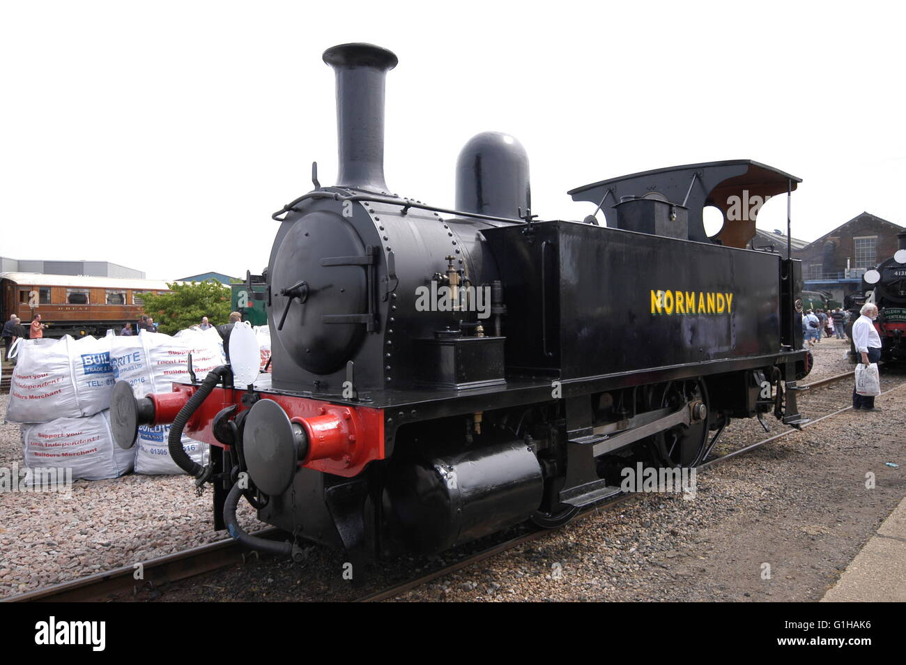 Diesel and steam locomotives in a yard Stock Photo - Alamy