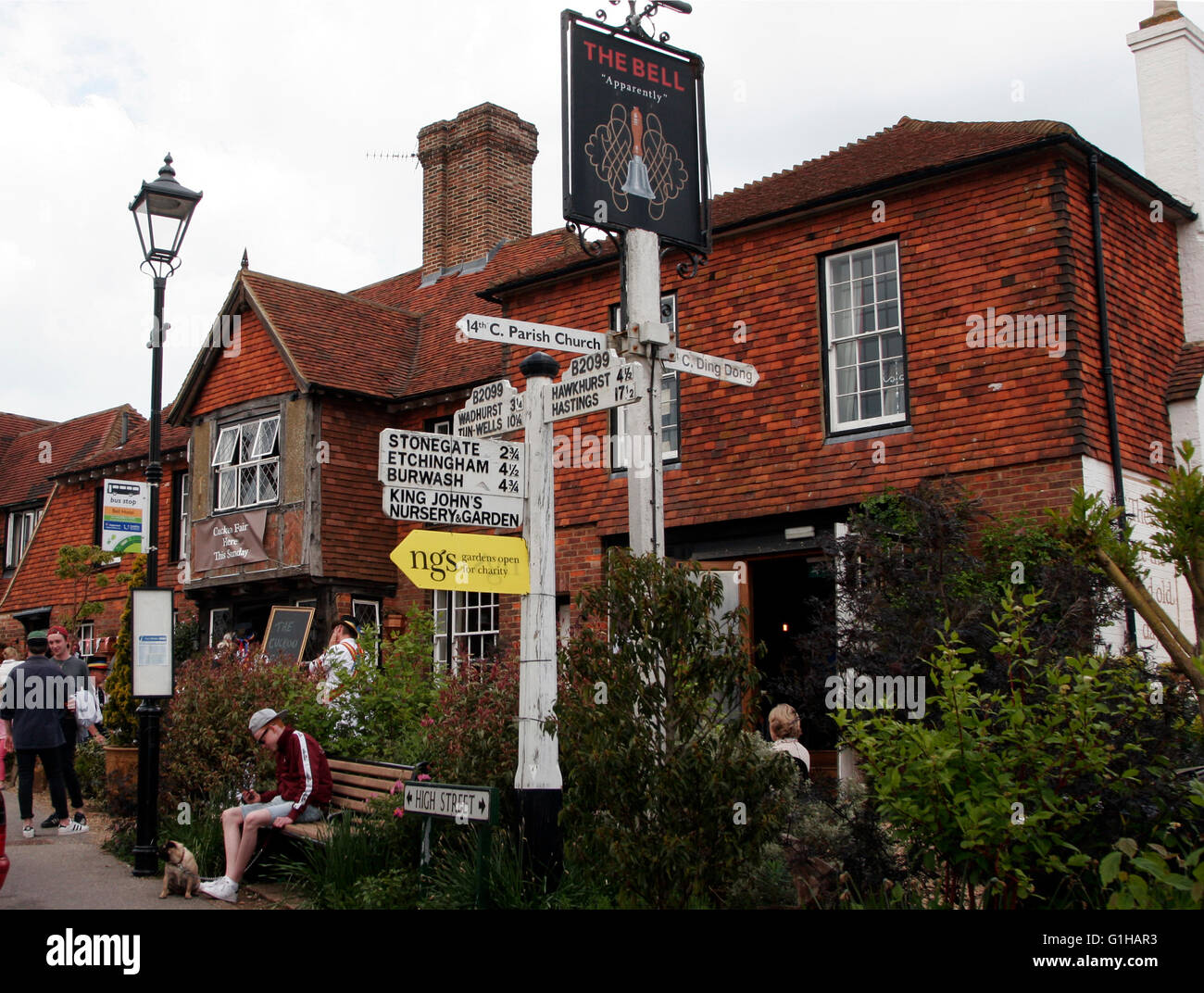 A general view shows the Bell pub in Ticehurst, East Sussex, southern ...
