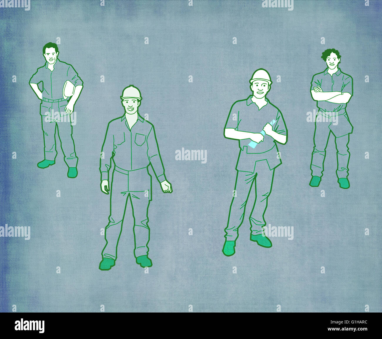 Four construction workers hi-res stock photography and images - Alamy