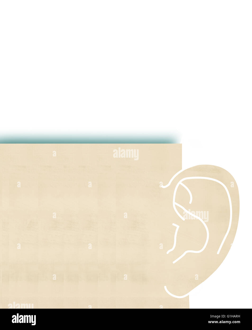 Ear cut out listen hi-res stock photography and images - Alamy