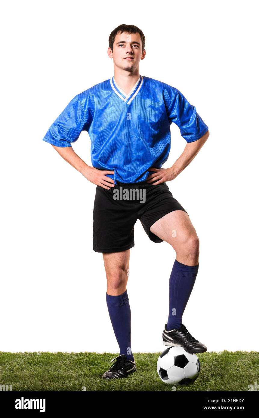 Blue football shirt hi-res stock photography and images - Alamy
