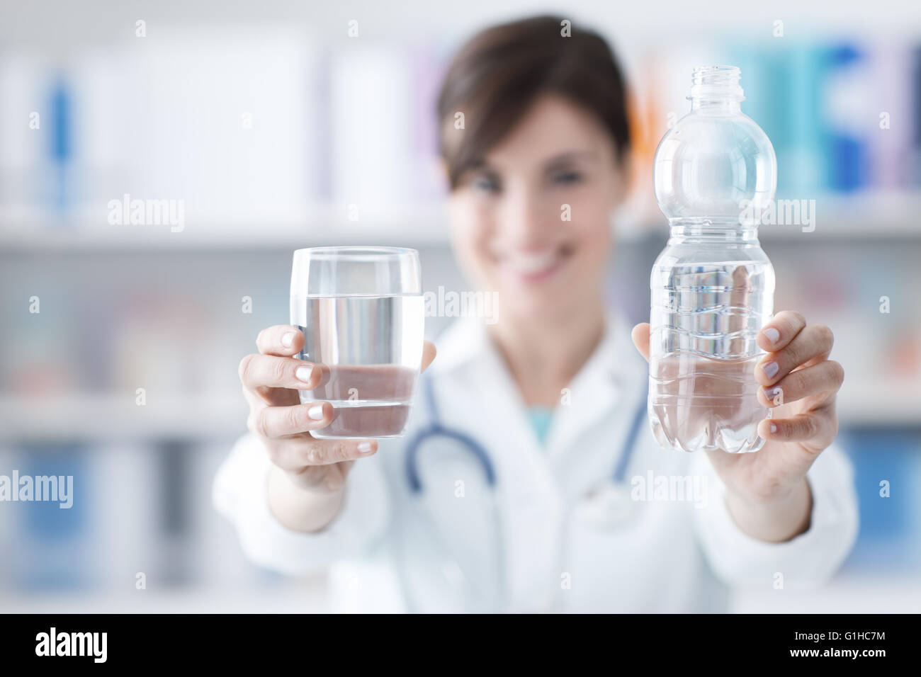 Doctor drinking water hi-res stock photography and images - Alamy