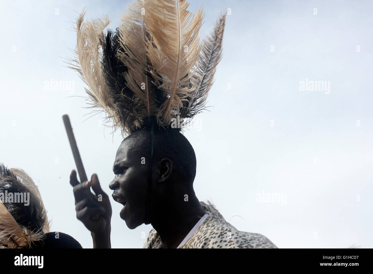 Traditional dancers entertain guests in Kampala, Uganda. Music and ...