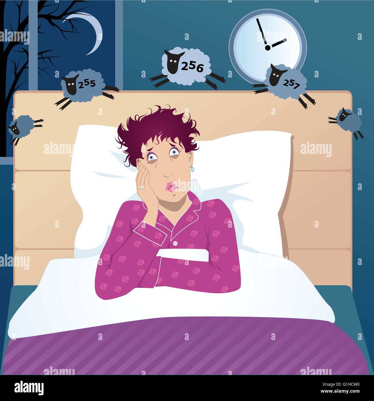 Counting sheep sleep hi-res stock photography and images - Alamy