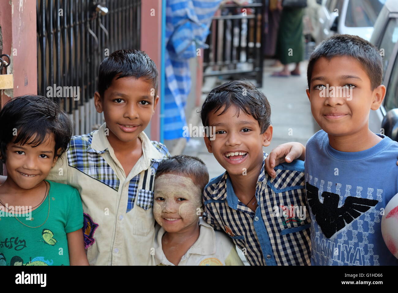 Kids from Myanmar Stock Photo - Alamy