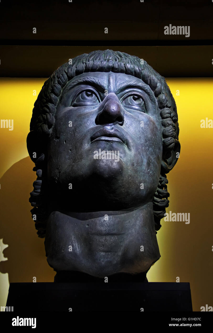 Head, from a colossal statue of Constantine (Roman Emperor who made ...