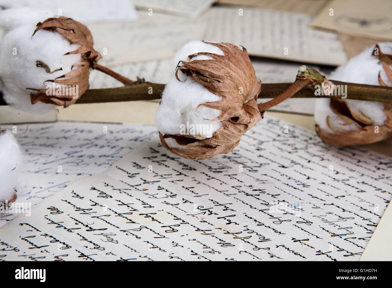 Close Up of Old Antique Handwritten Letters and Postcards Stock Photo ...
