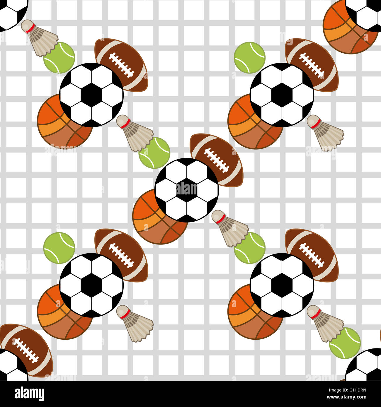 seamless pattern with sport icons Stock Photo - Alamy