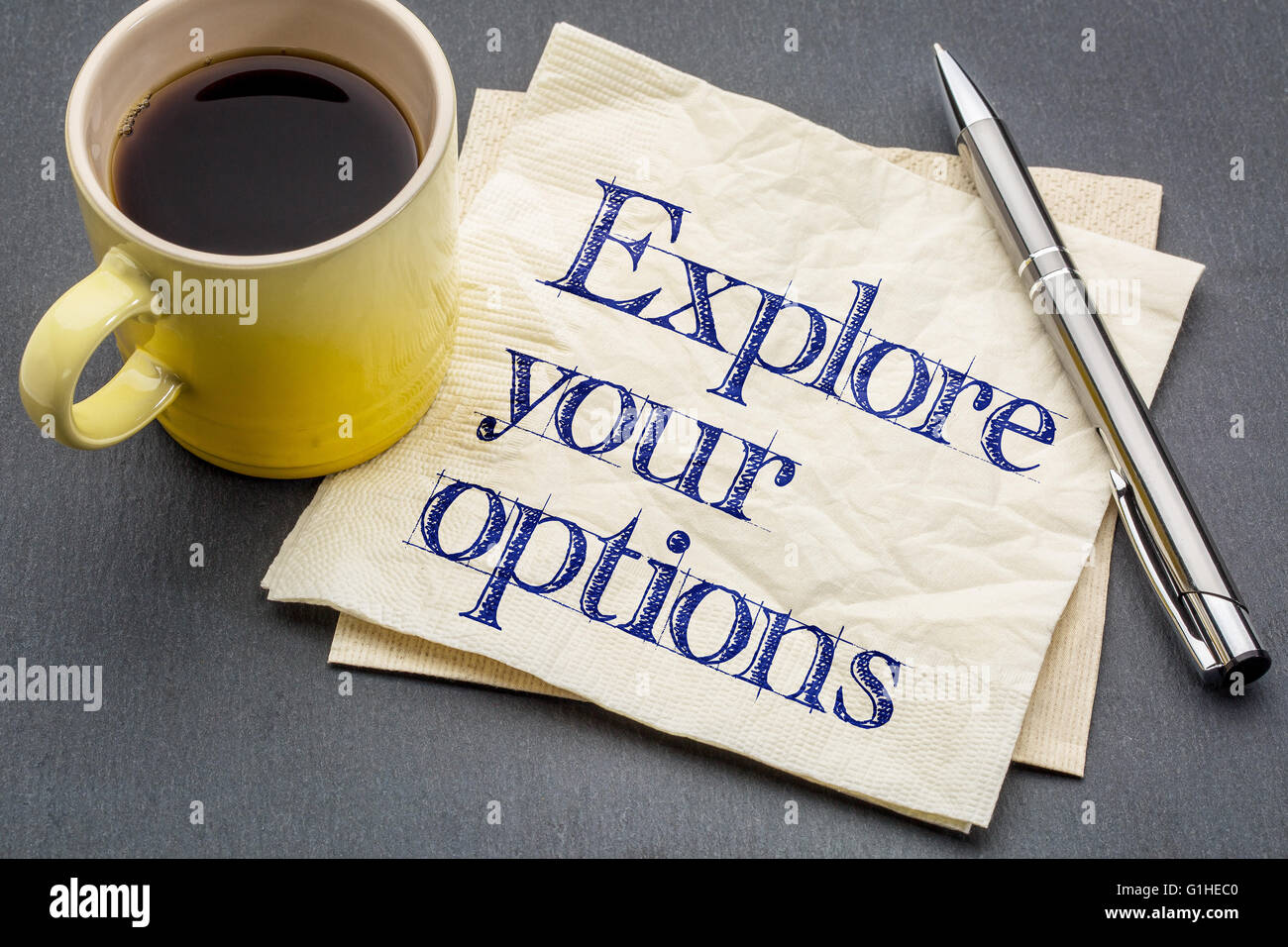 Explore your options hi-res stock photography and images - Alamy