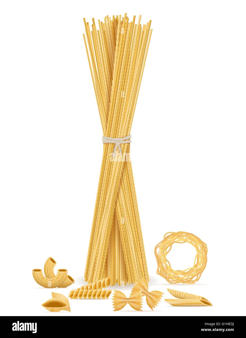 pasta set icons vector illustration isolated on white background Stock ...