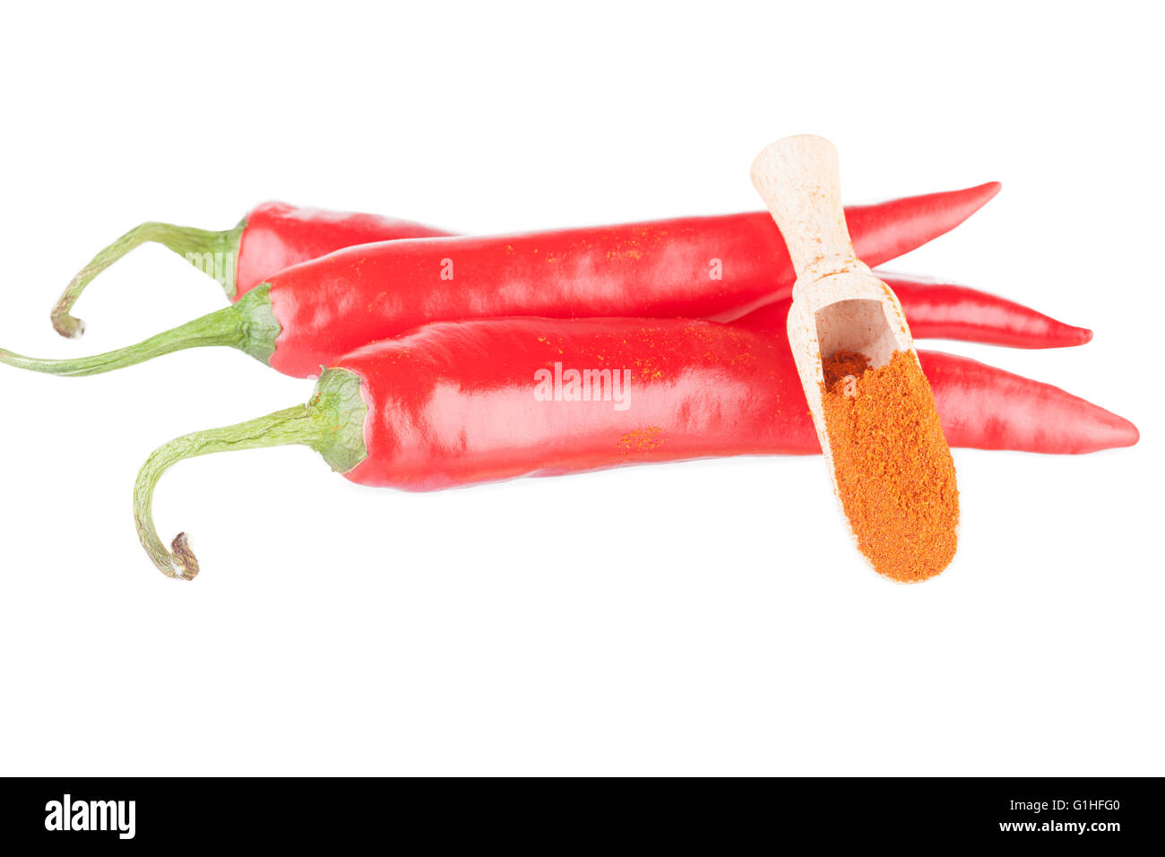 Close up red chili peppers in Cut Out Stock Images & Pictures - Alamy
