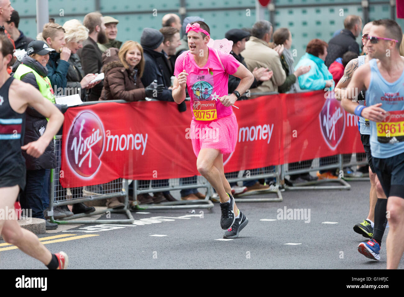 Charity fun runners at the London Marathon 2016 Stock Photo - Alamy