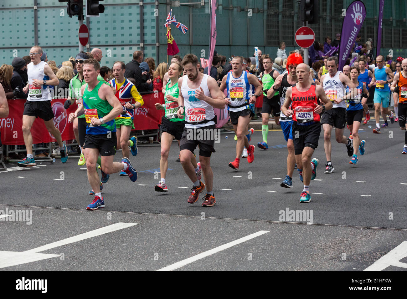 Charity fun runners at the London Marathon 2016 Stock Photo - Alamy