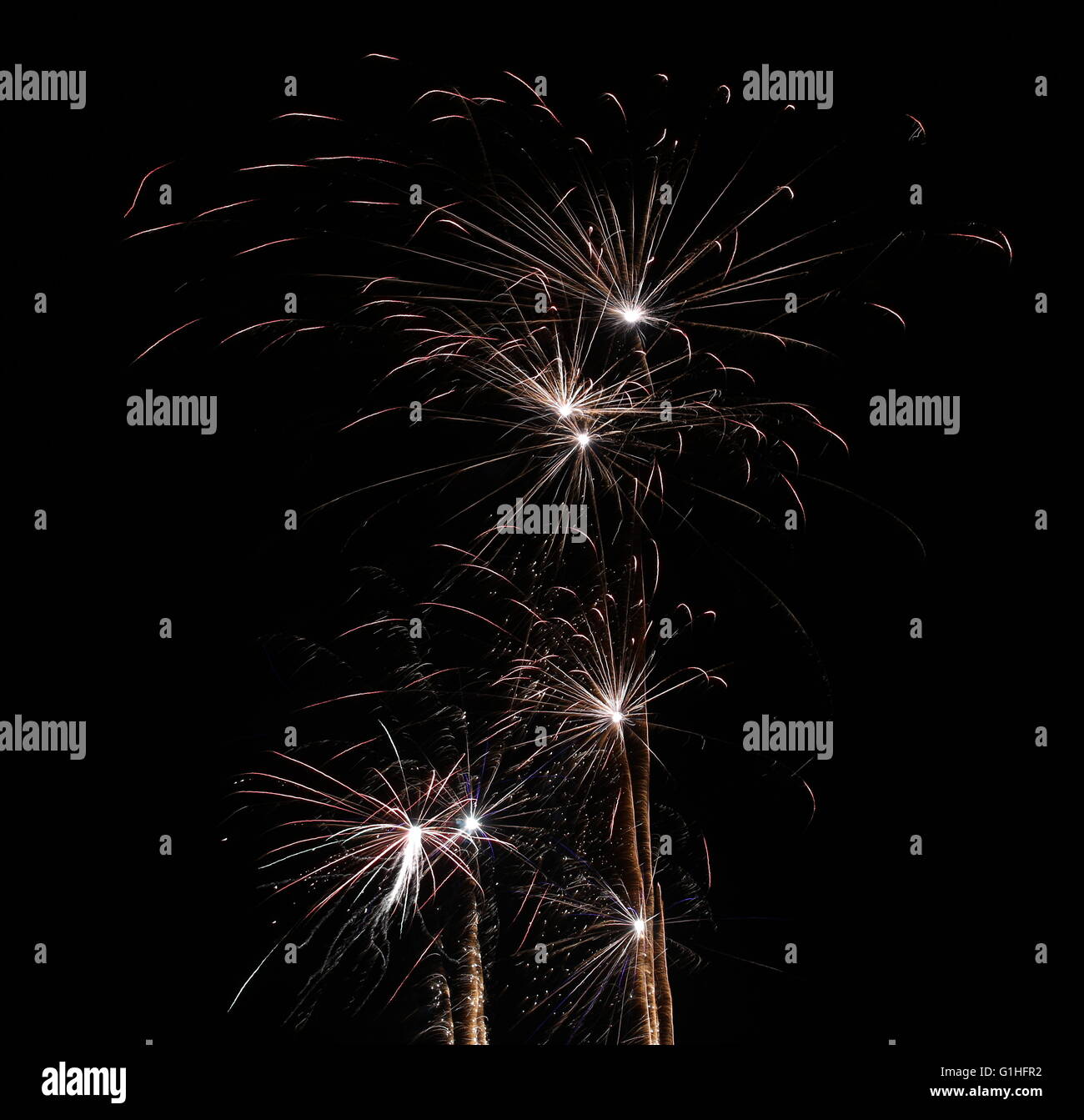 Fireworks on pure black background (can easily be set on a custom background Stock Photo - Alamy