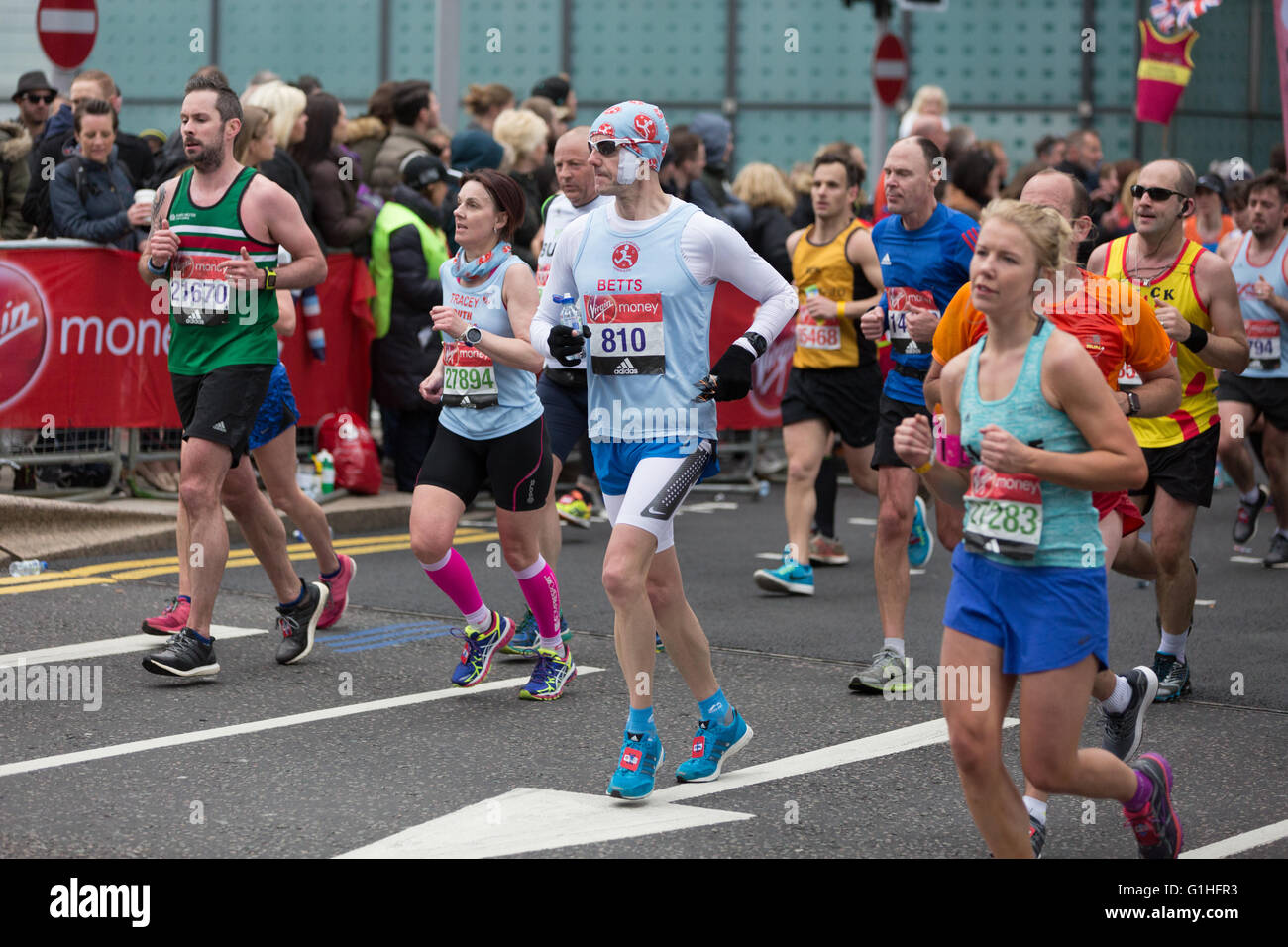 Charity fun runners at the London Marathon 2016 Stock Photo - Alamy