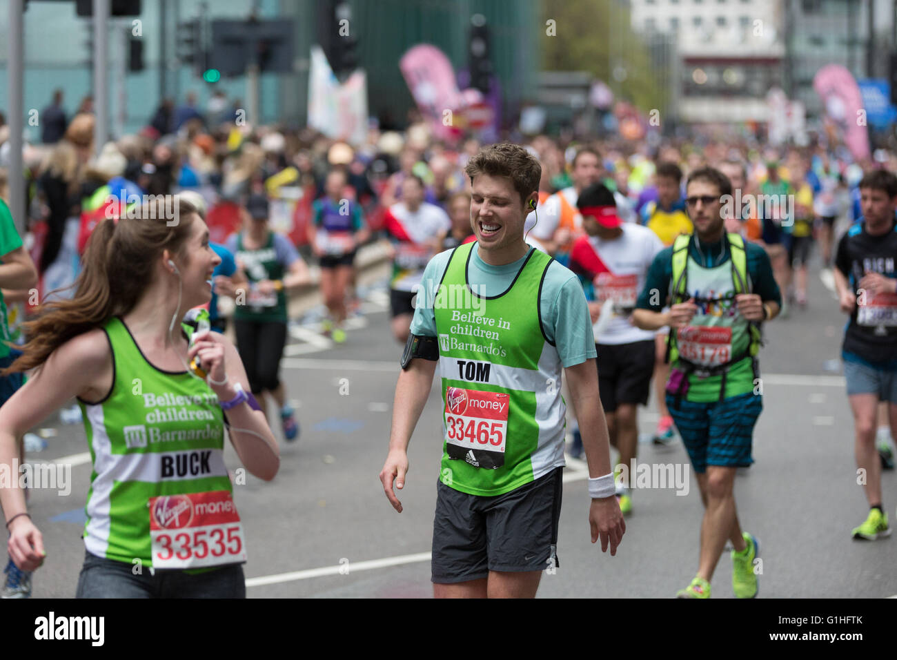 Fun runners at the London Marathon Stock Photo - Alamy