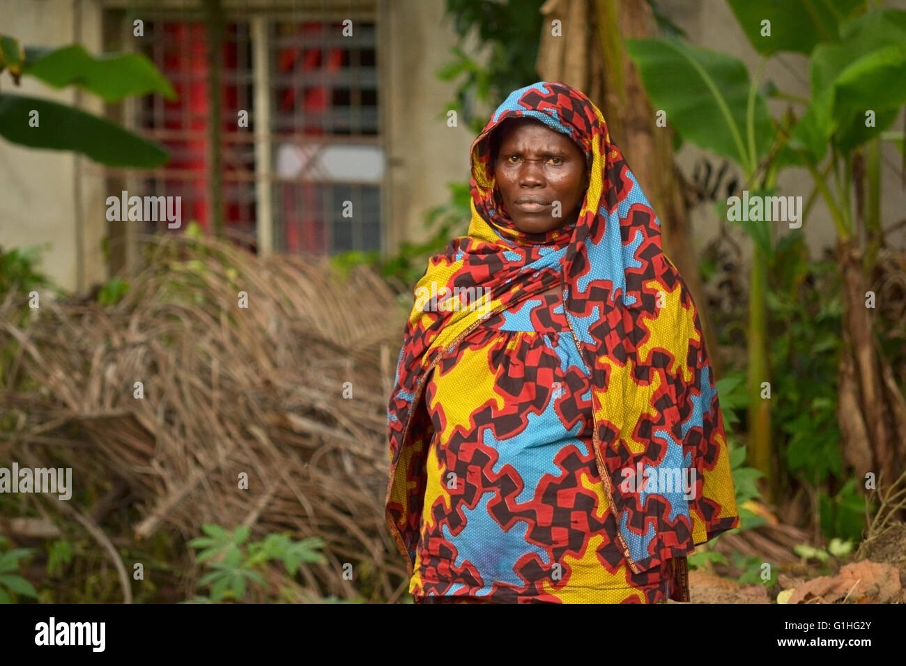 Portrait of an African woman in rural Ivory Coast Stock Photo - Alamy