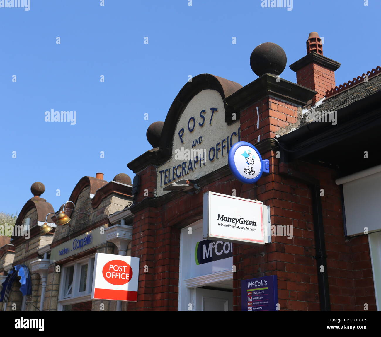 Exterior of Bridge of Allan shop and Post office Scotland May 2016 ...