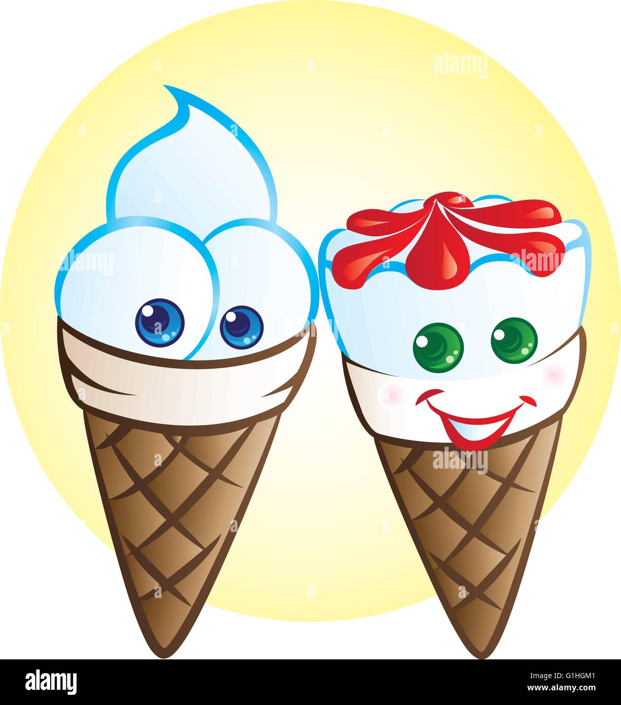 Cool icecream character mascot Stock Vector Images - Alamy