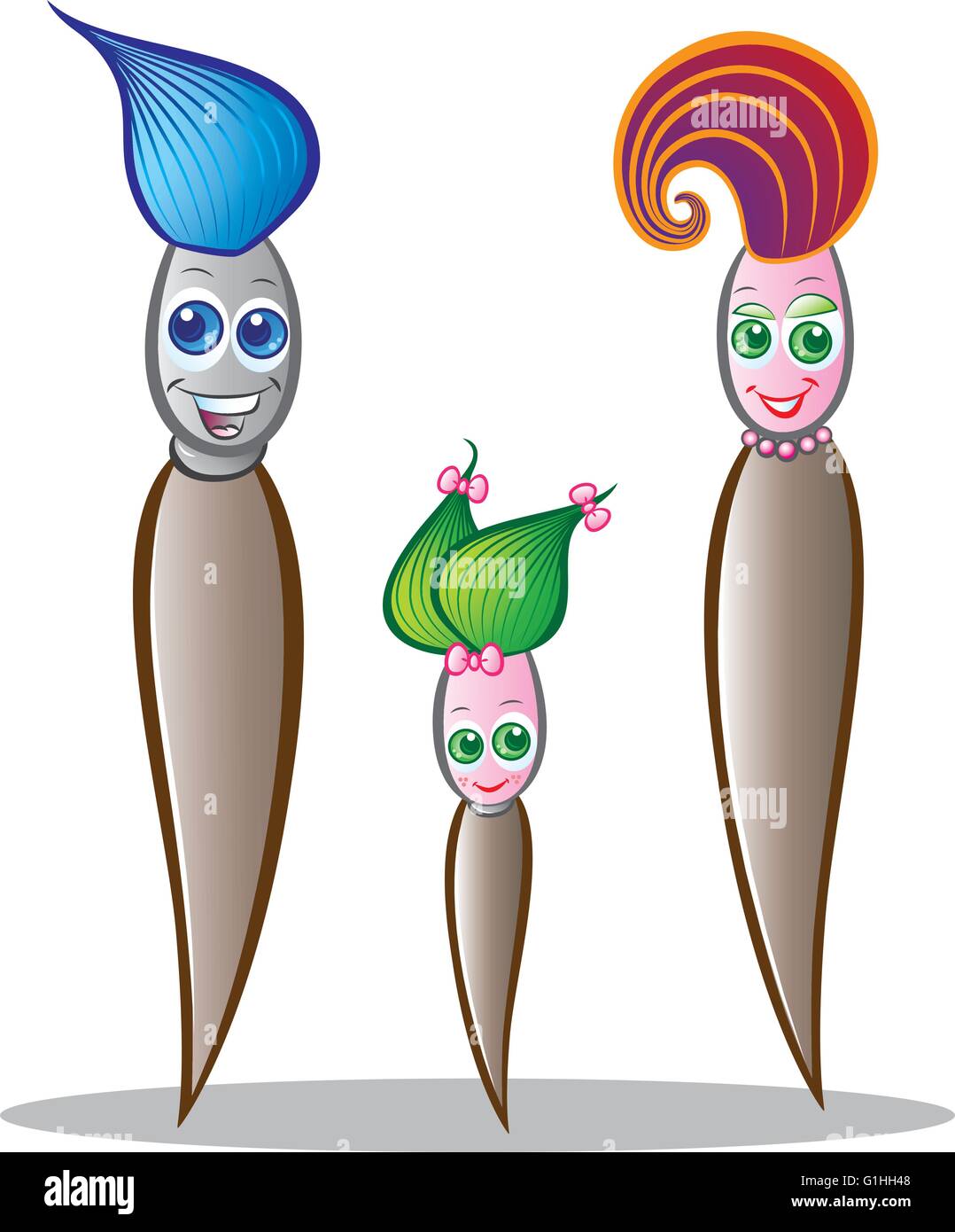 Paint brush cartoon character funny hi-res stock photography and images ...