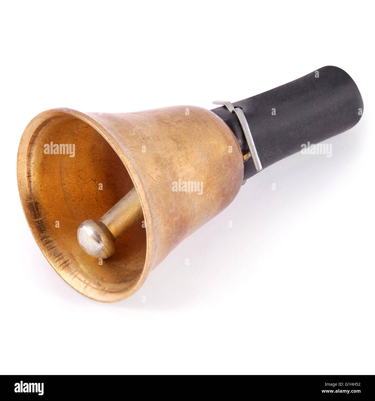 A fishing bell isolated on a white. Closeup with clipping path Stock ...