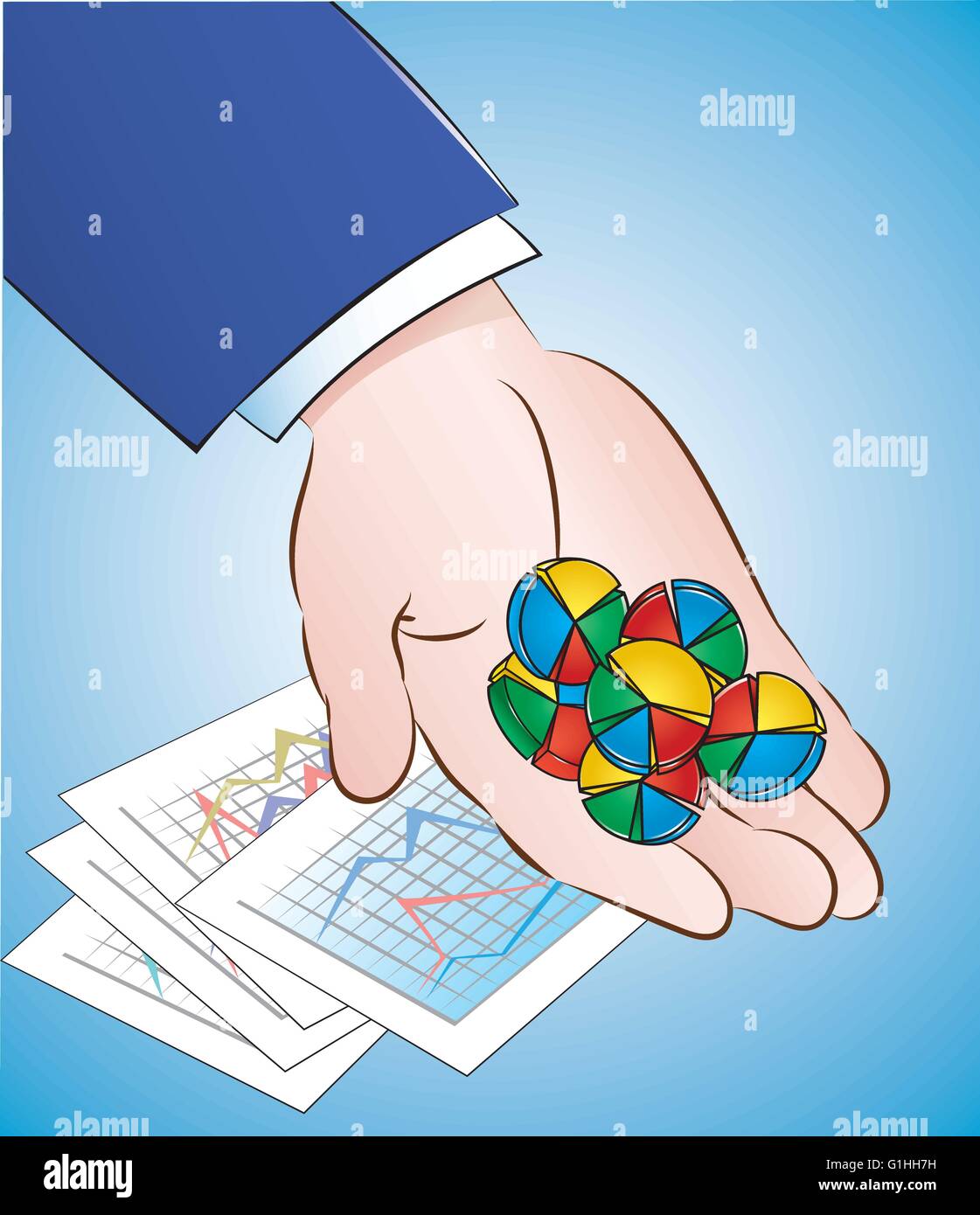 Positive male holding hand Stock Vector Images - Alamy