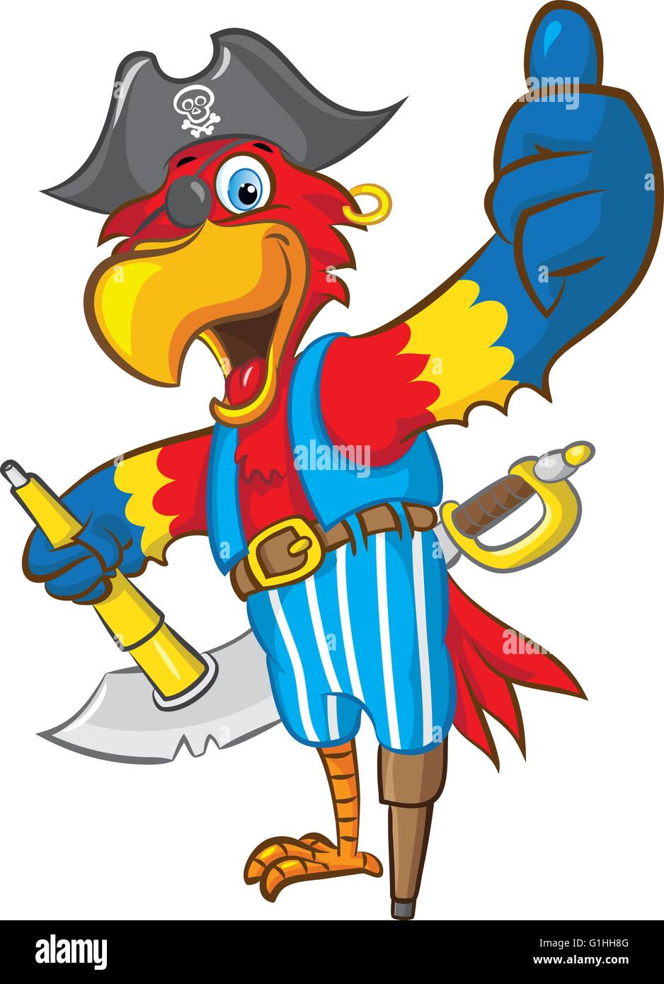 Pirate Parrot Mascot