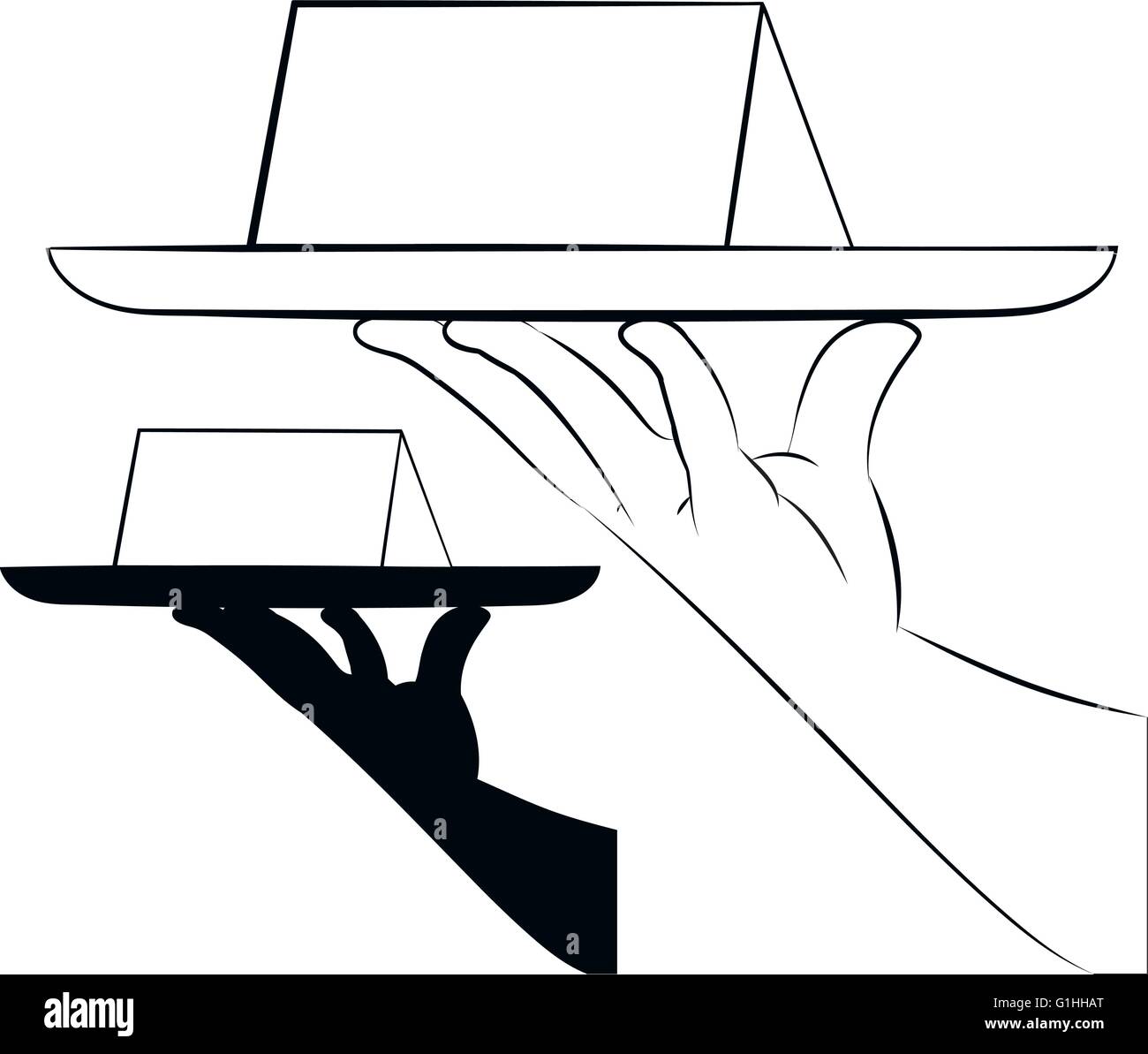 Line art illustration showing person Stock Vector Images - Alamy