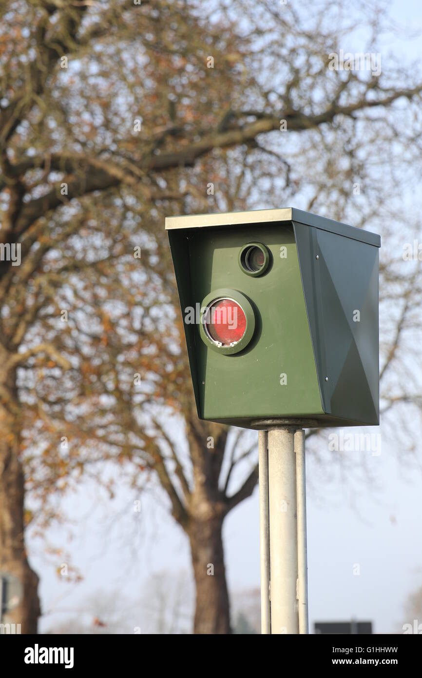 Speed trap besides a German road Stock Photo - Alamy