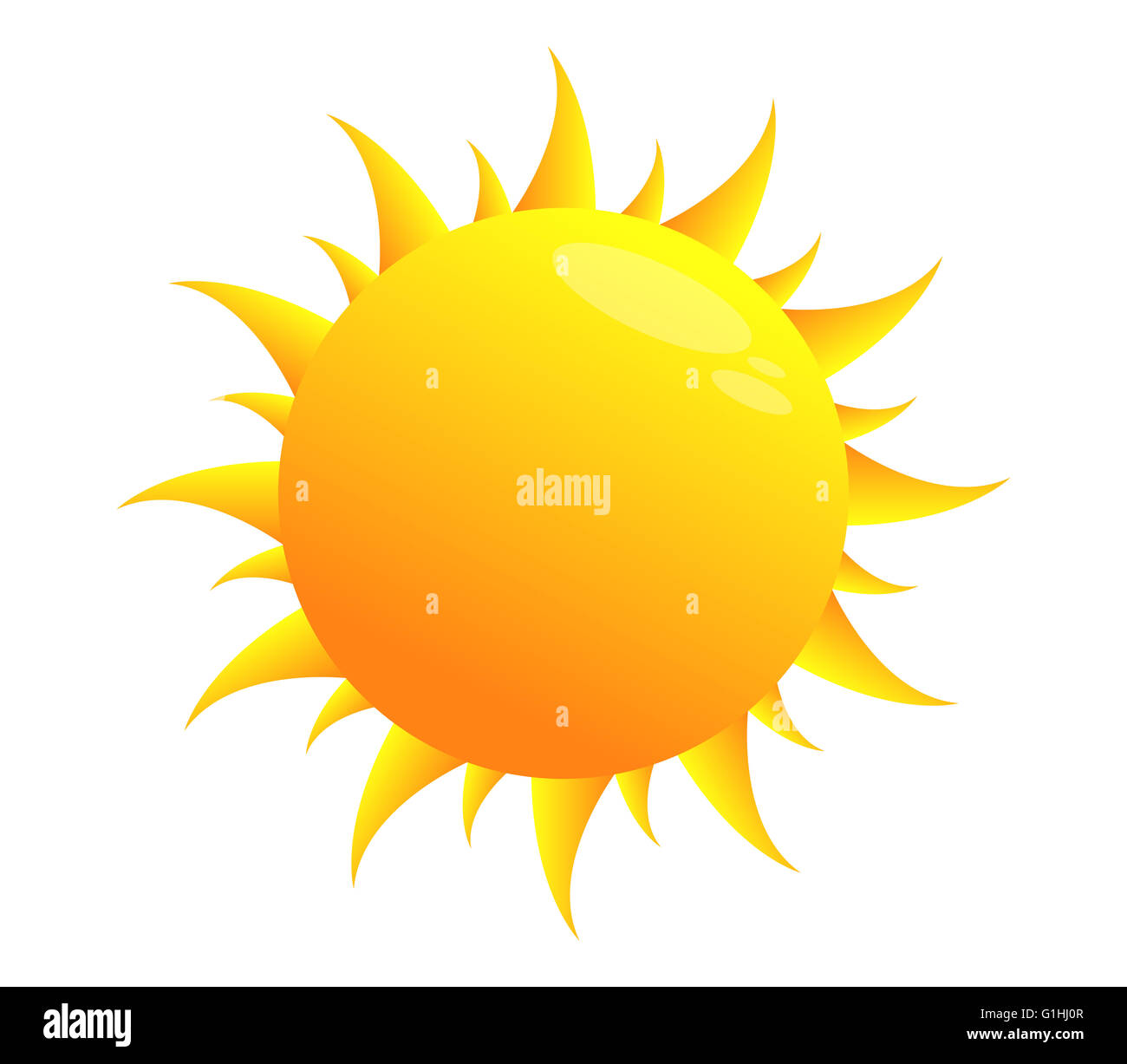 sun on white background Stock Photo - Alamy