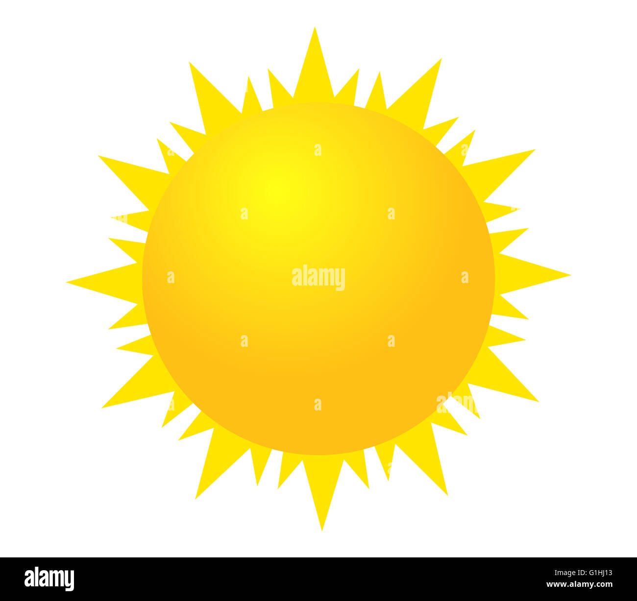 sun on white background Stock Photo - Alamy