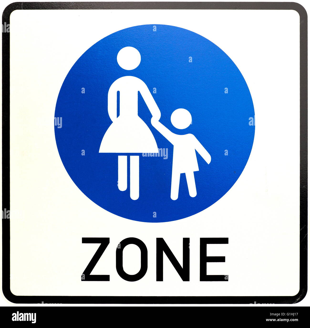 German traffic sign indicating a pedestrian area (Fussgaengerzone Stock ...
