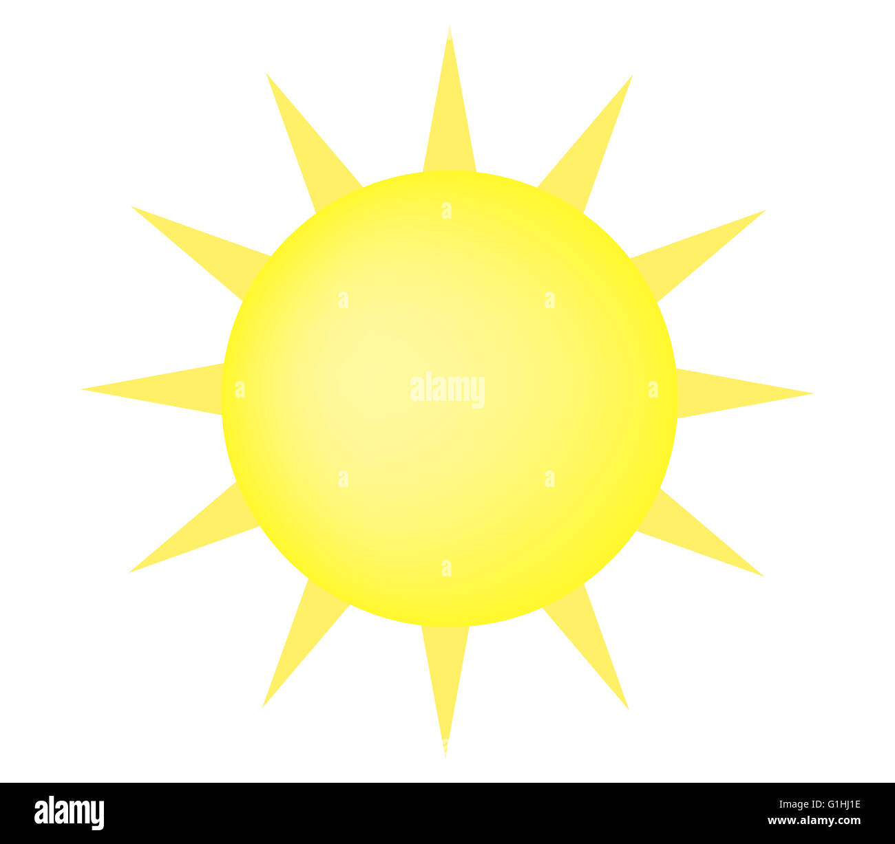 sun on white background Stock Photo - Alamy