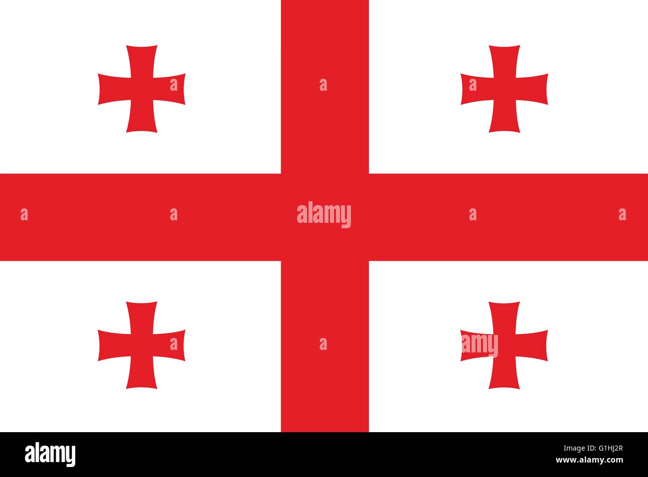 Vector of offficial flag of Georgia country Stock Vector Image & Art ...