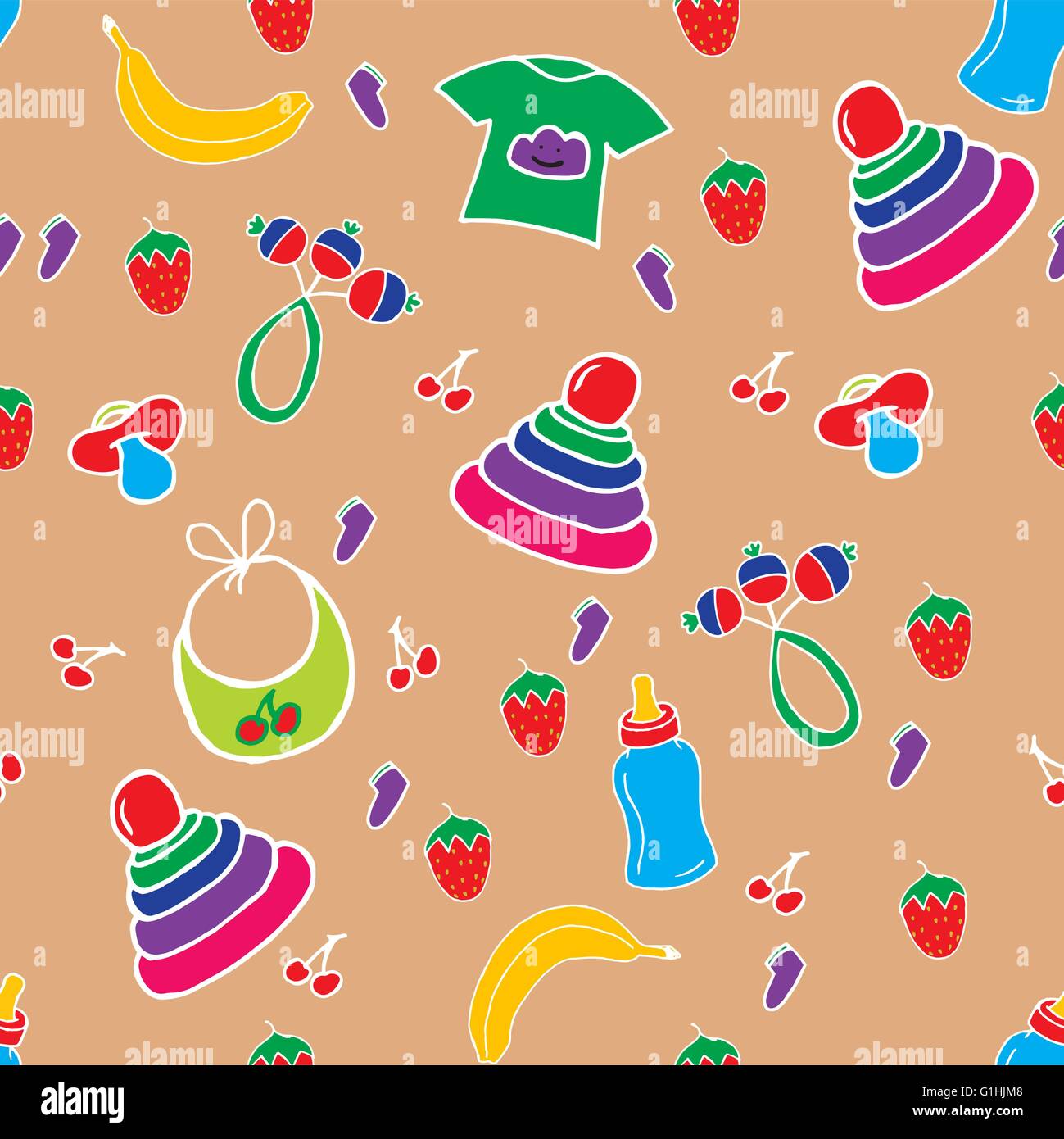 Seamless baby vector pattern Stock Vector Image & Art - Alamy