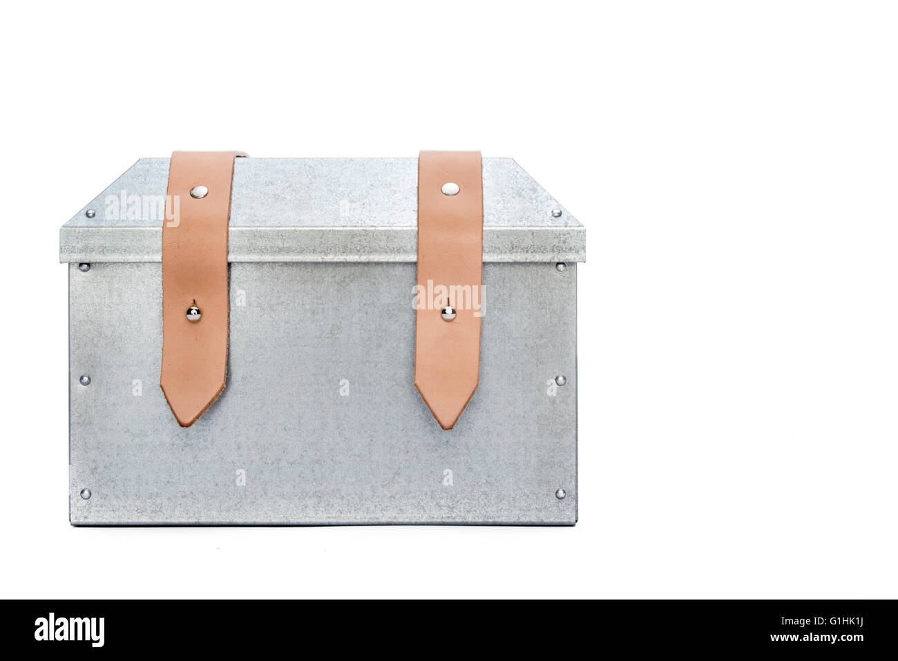 metal tool box on White Background, Studio Shot Stock Photo - Alamy