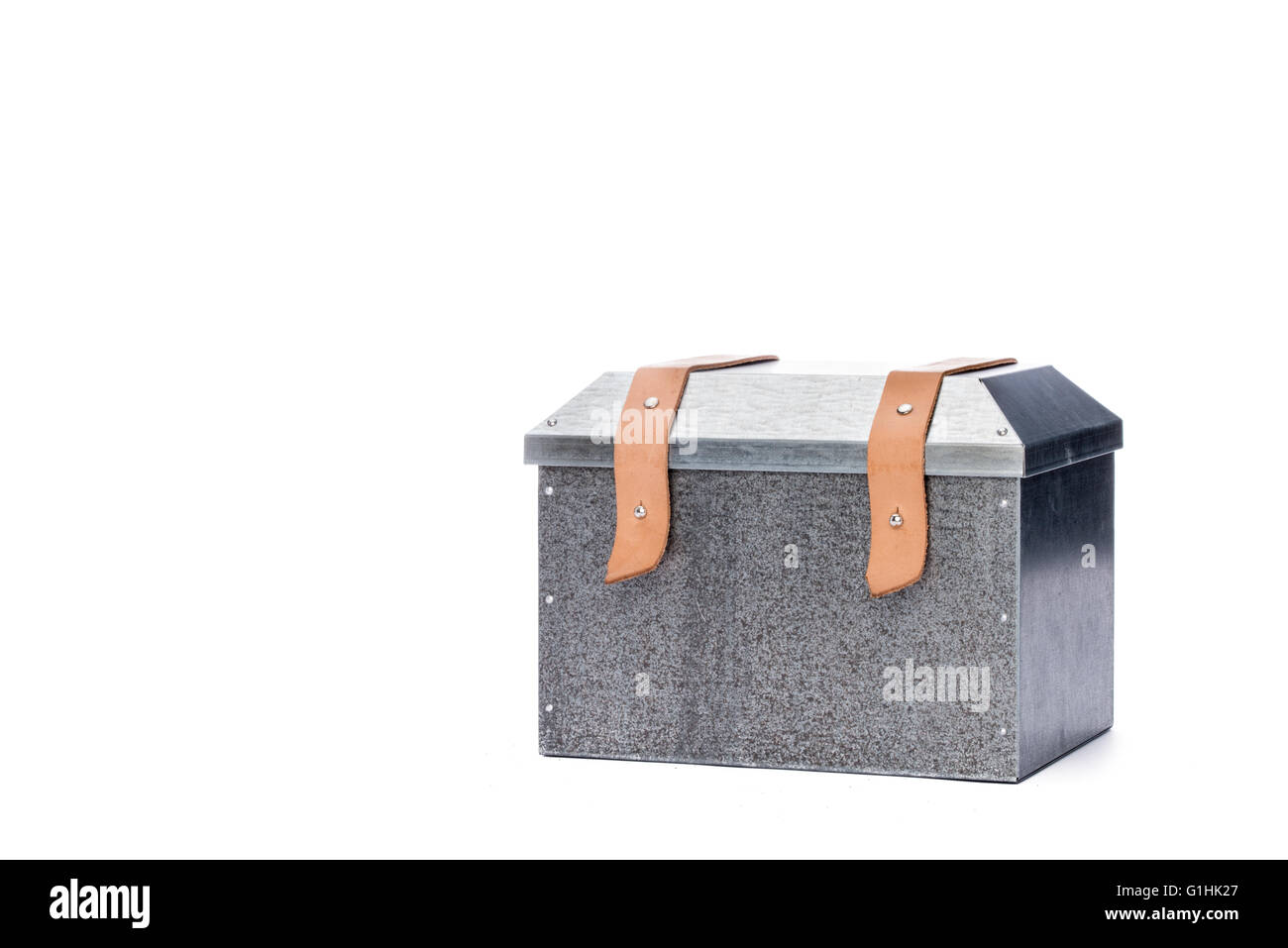 metal tool box on White Background, Studio Shot Stock Photo - Alamy
