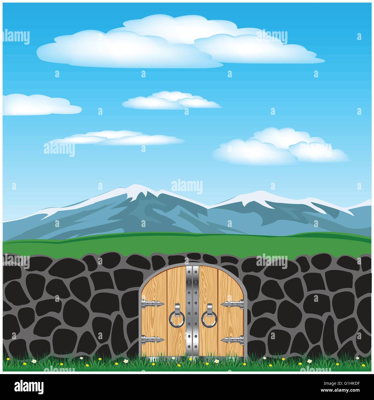 Wooden winch Stock Vector Images - Alamy