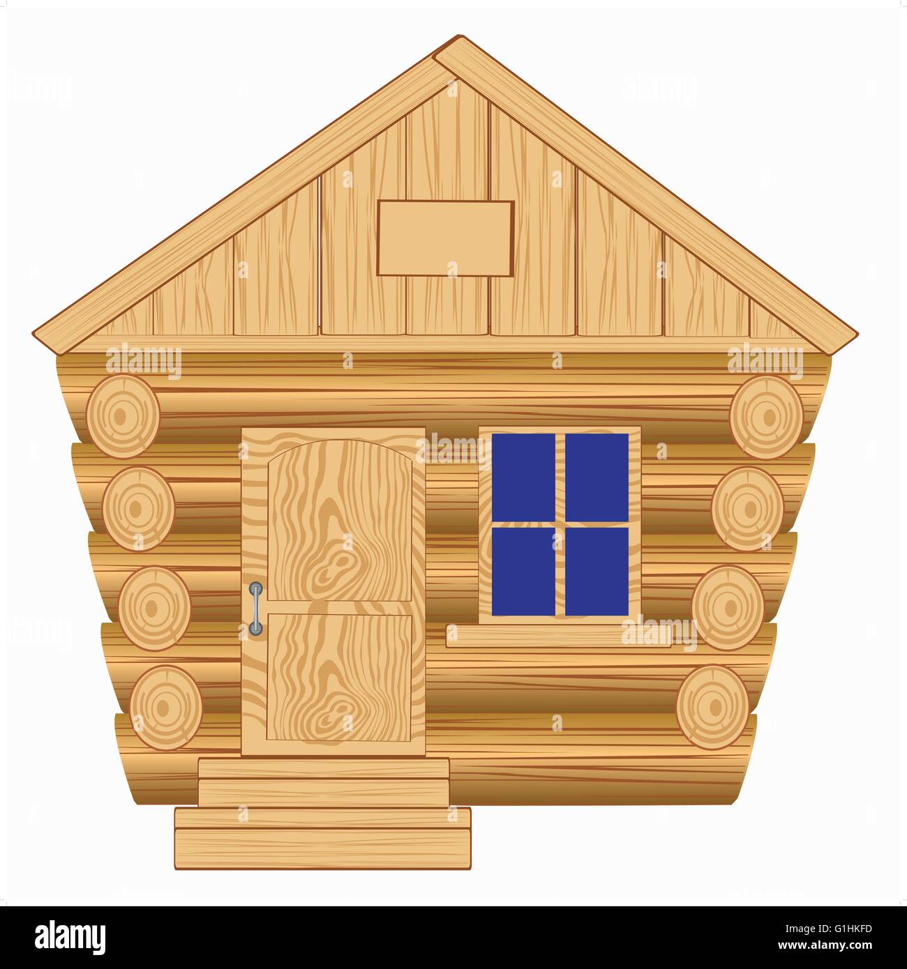 Wooden house on white background is insulated Stock Vector Image & Art ...