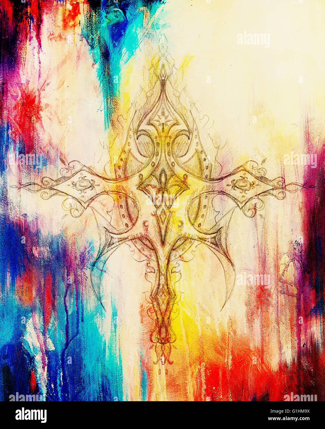 Christian cross collage element hi-res stock photography and images - Alamy