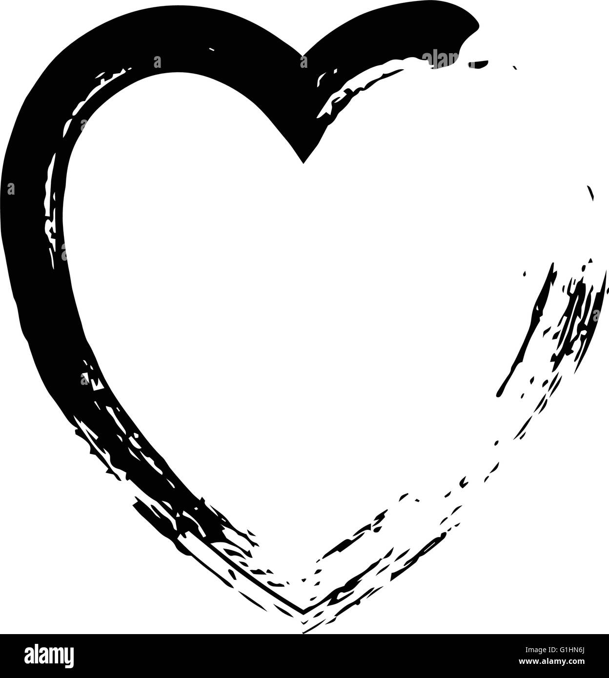 heart shape symbol love vector black Stock Vector Image & Art - Alamy