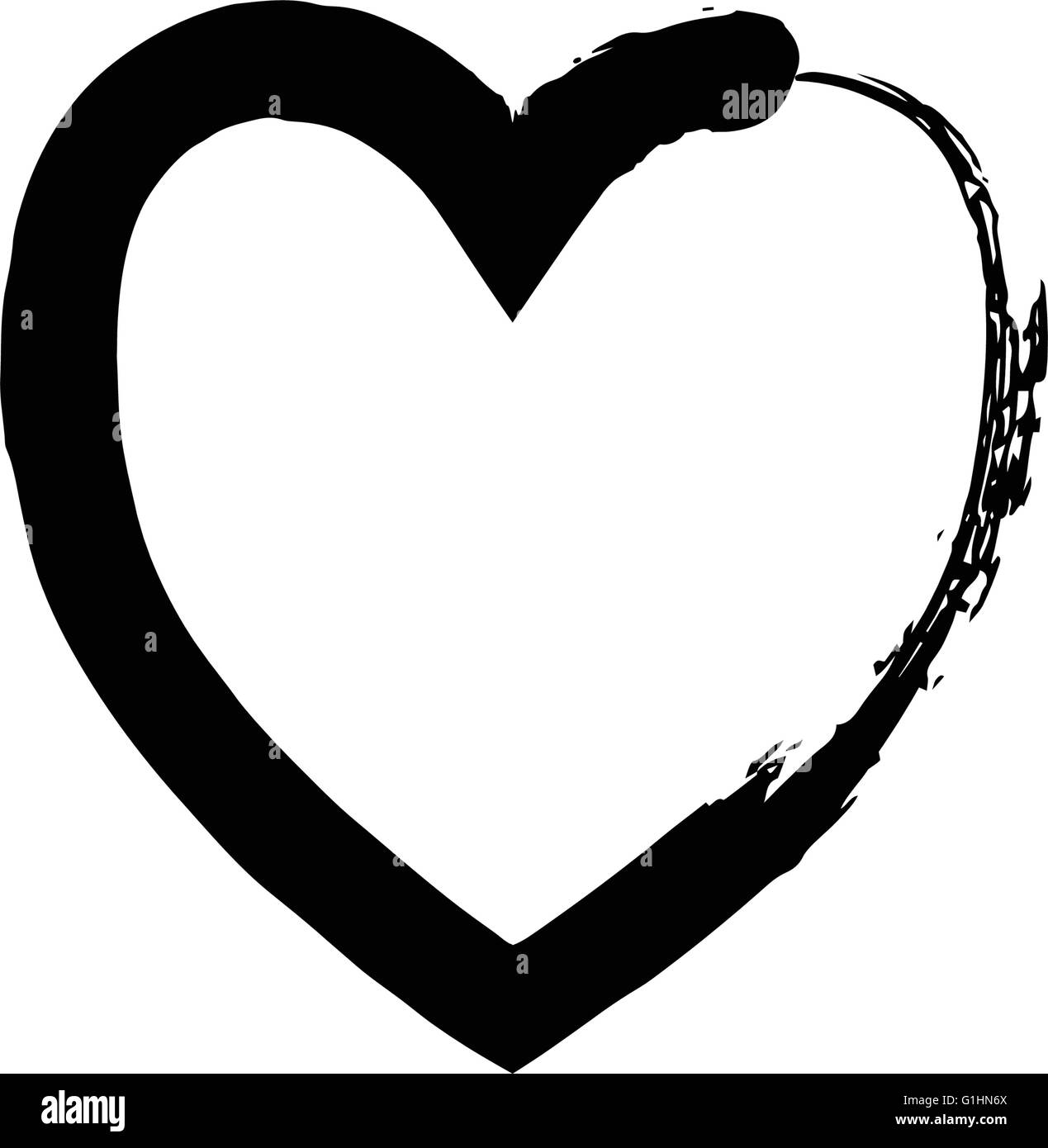 heart shape symbol love vector black Stock Vector Image & Art - Alamy