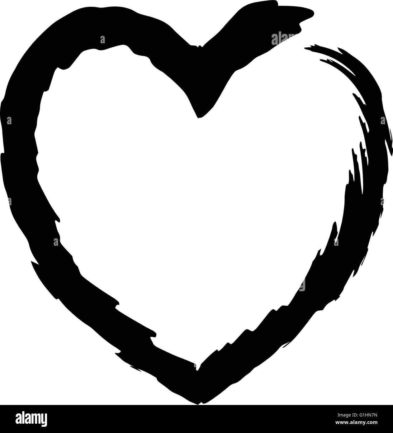 heart shape symbol love vector black Stock Vector Image & Art - Alamy